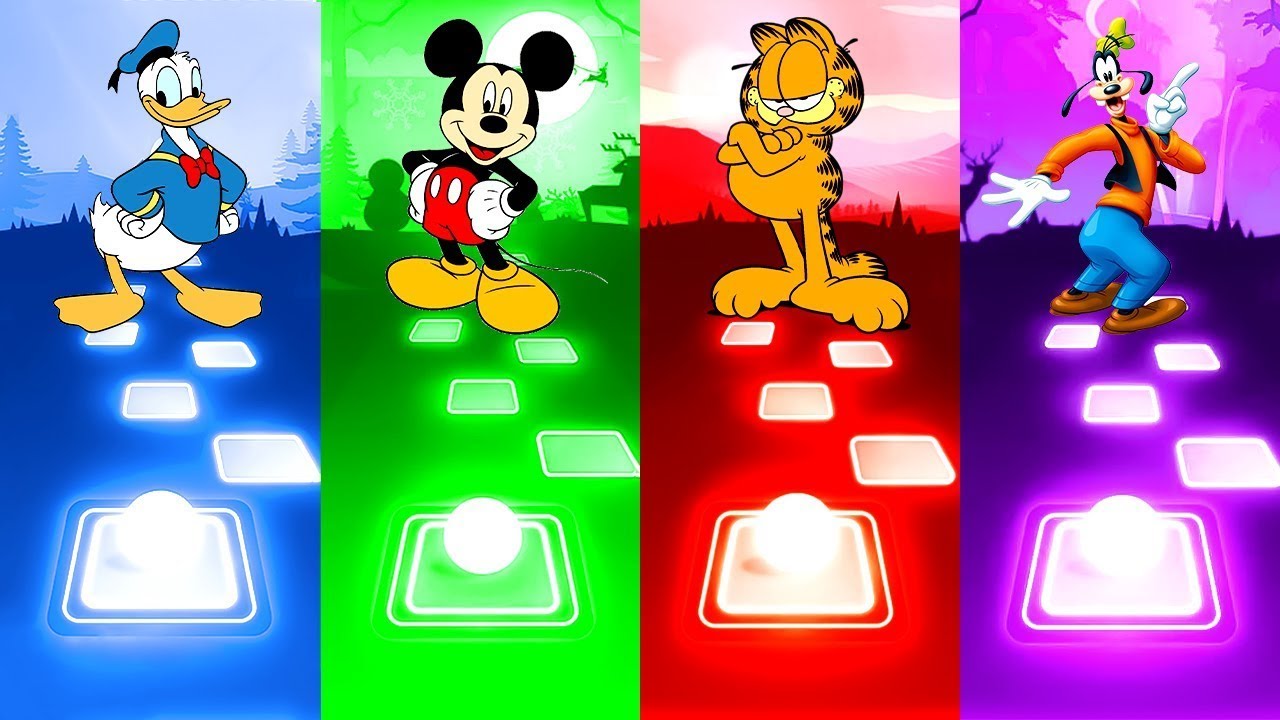 Tiles Hop EDM Rush - Donald Duck - Mickey Mouse - Garfield - Goofy ...