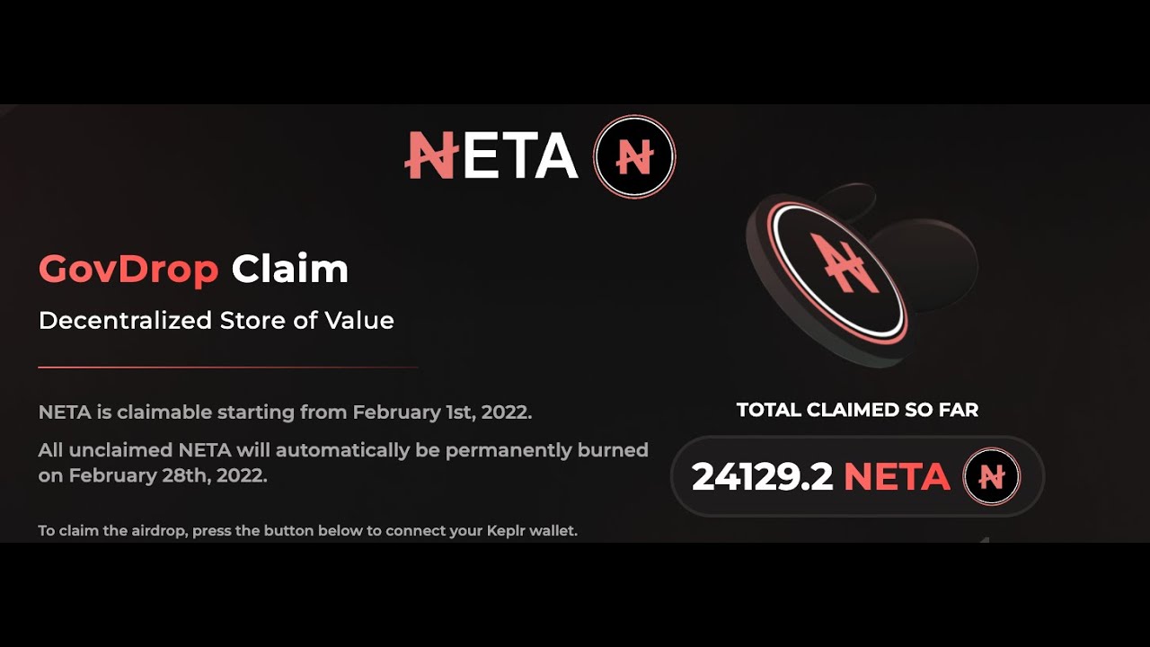 Airdrop season How to claim Neta airdrop & NETA liquidity on Junoswap - YouTube