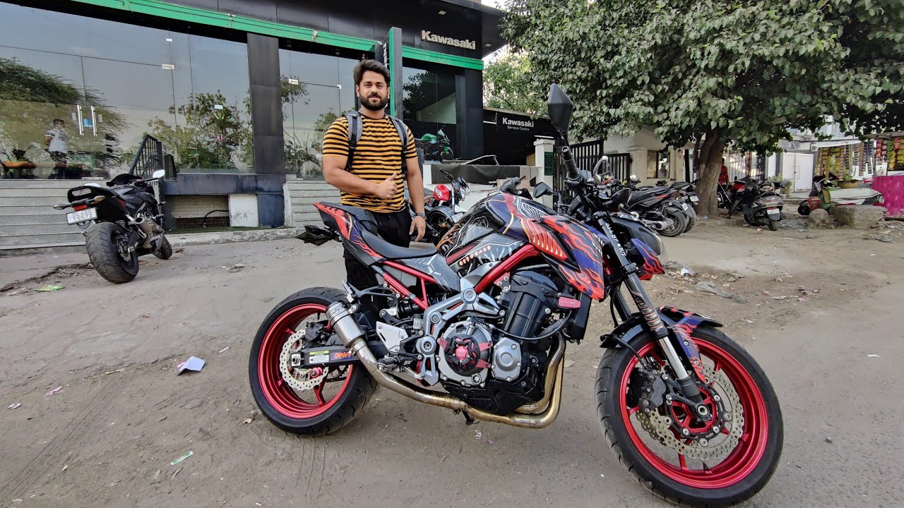 Only 1 In India | The Best Modified Kawasaki Z900 With Exhaust | West ...