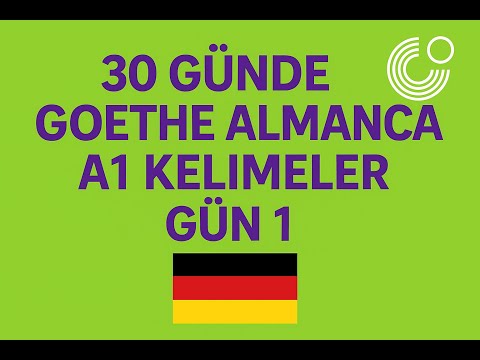30 Günde Goethe A1 Almanca Kelimeler (Gün 1) | A1 Goethe Deutsche Wörter in 30 Tagen (Tag 1)