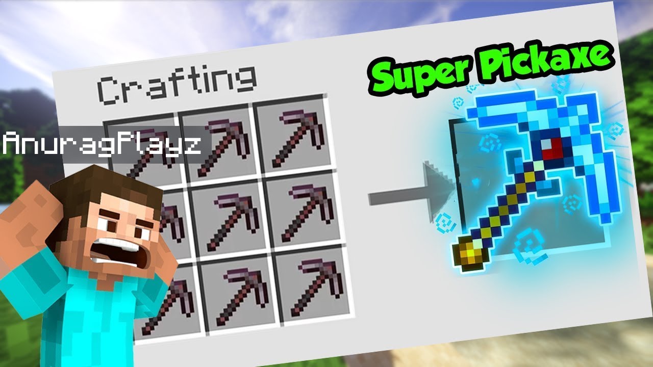 Minecraft But You Can Craft Ultimate Super PIckaxe x9 - YouTube
