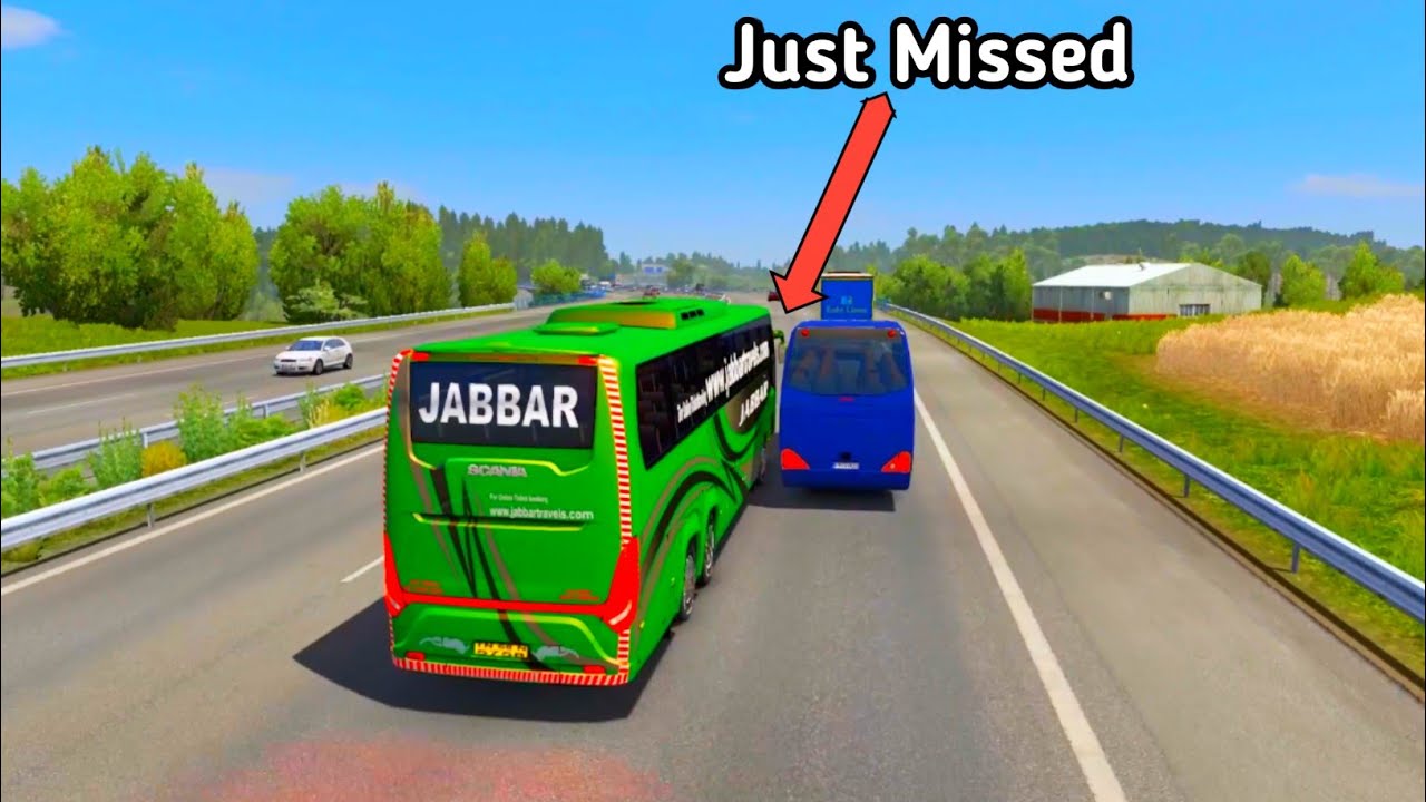 Scania Bus Just Missed an Accident!!!! ETS2 [1.35] - YouTube