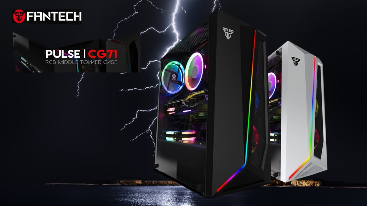 Pc case Fantech RGB Pulse cg71 mid tower atx matx itx - YouTube