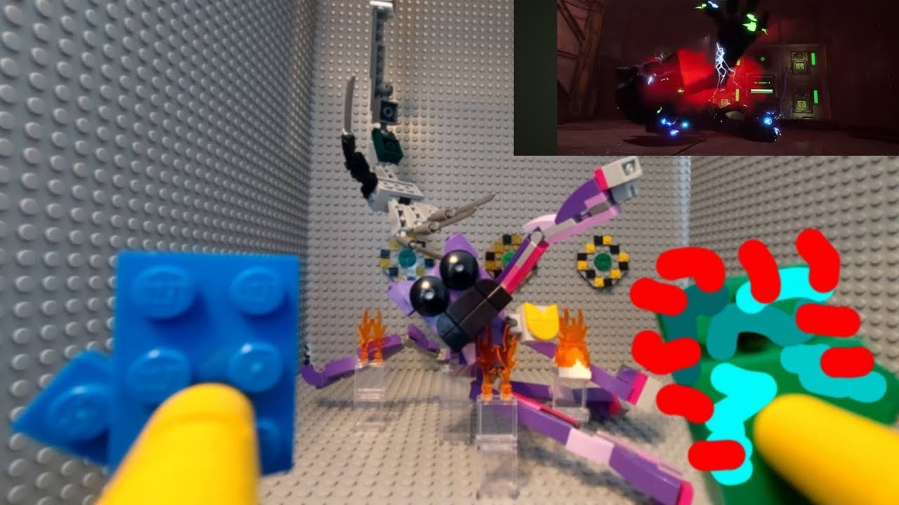 lego catnaps die poppy playtime lego stop motion video - YouTube