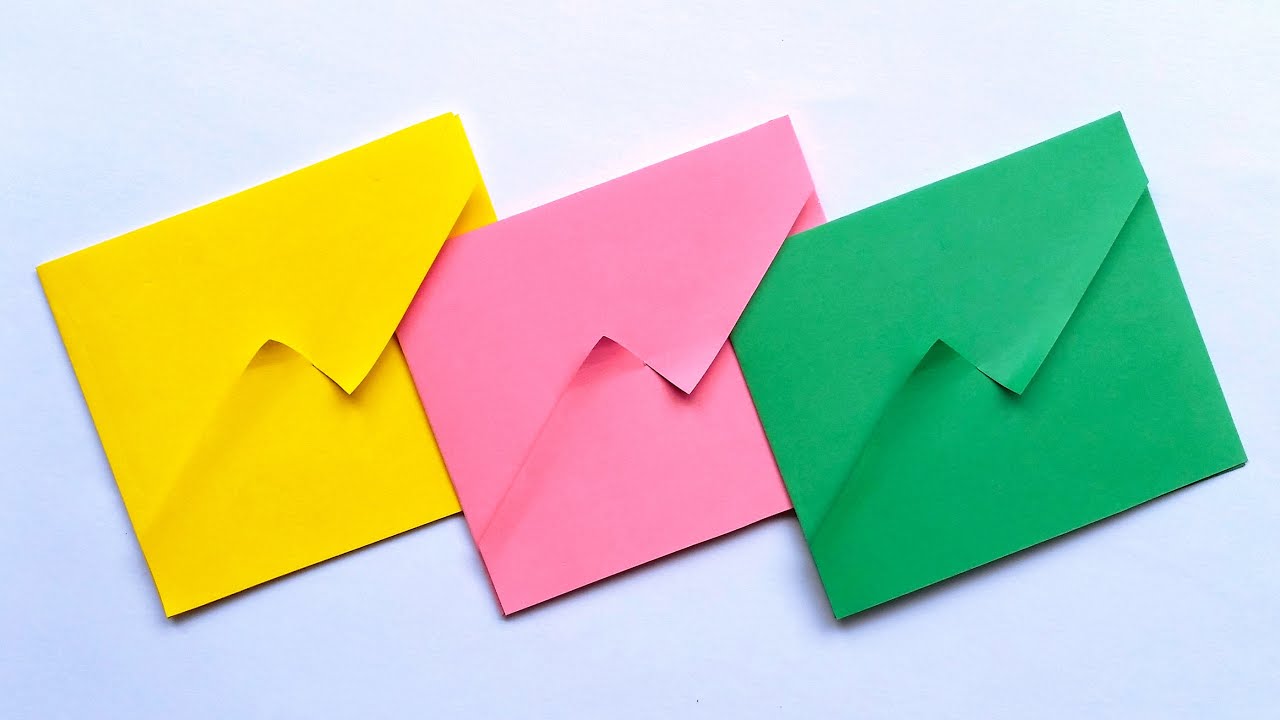 How To Make A Paper Mini Envelope | Envelope Without Glue And Tape ...