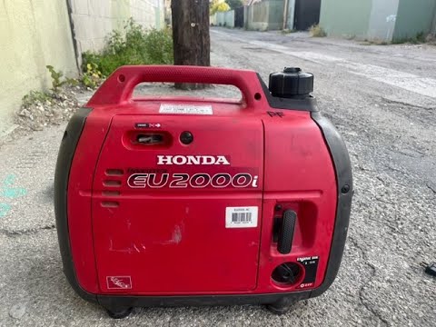Honda eu2000 generator quick test with hand grinder - YouTube