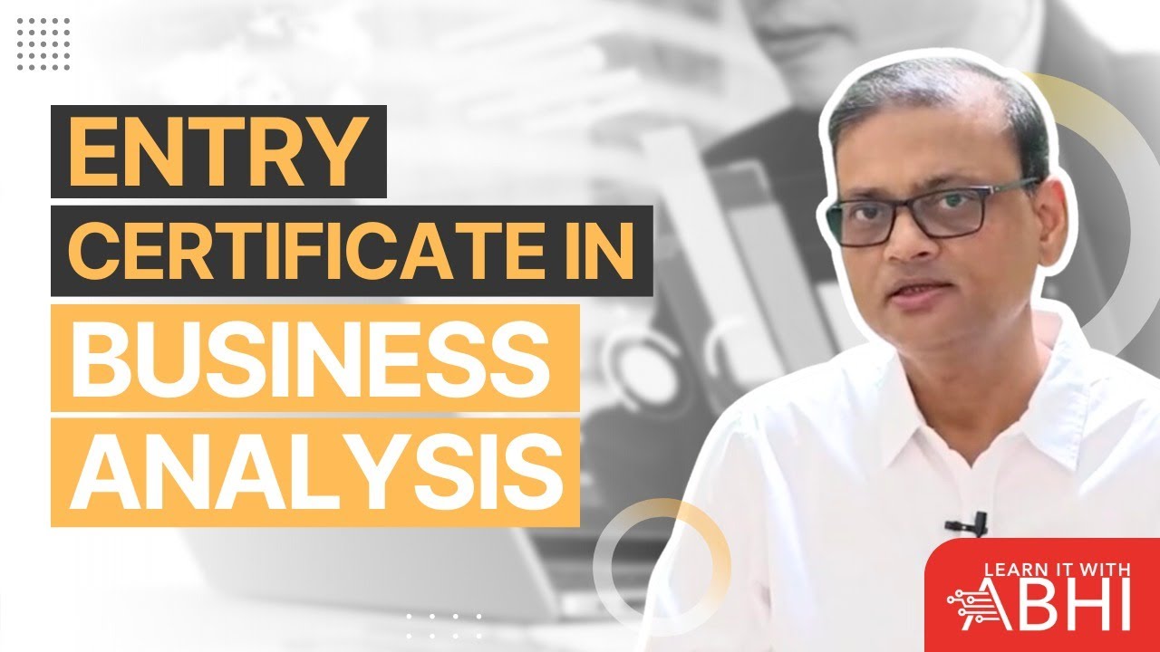 Entry Certificate in Business Analysis - IIBA ECBA Certification - YouTube
