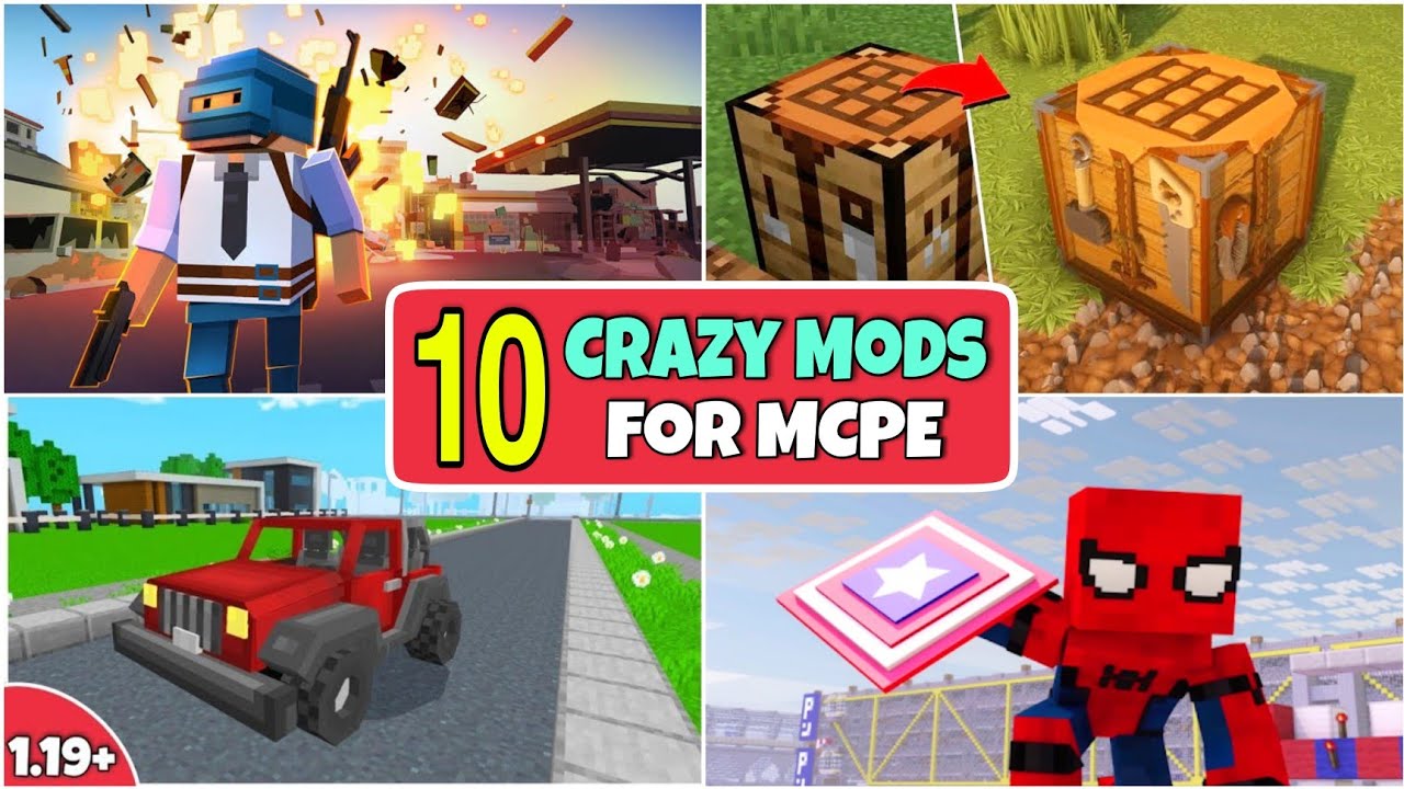 Top 10 Game Changing Mods For Minecraft PE || Best Minecraft Mods 1.19 ...