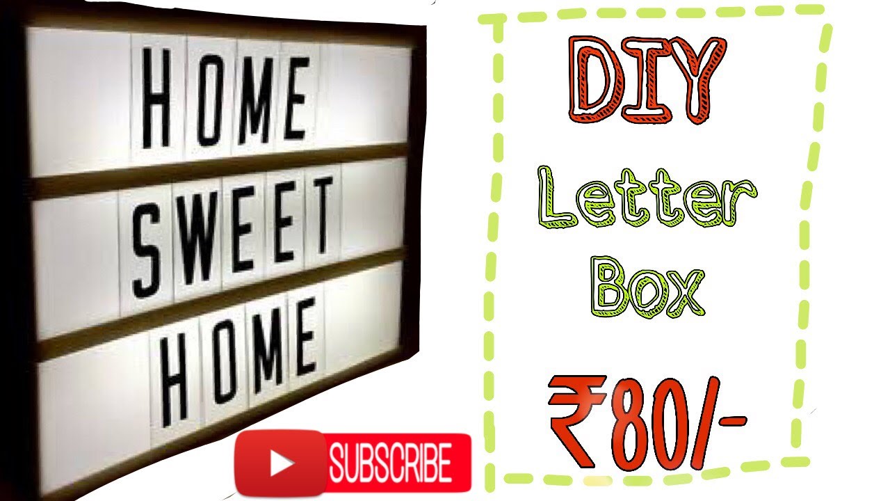 How to make light letter box? || CINEMATIC LIGHT LETTER BOX || DIY FOR ...
