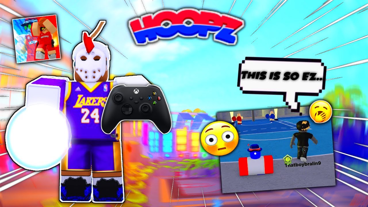 MY FIRST TIME ON CONTROLLER???!!! 😨 (Roblox Hoopz) - YouTube