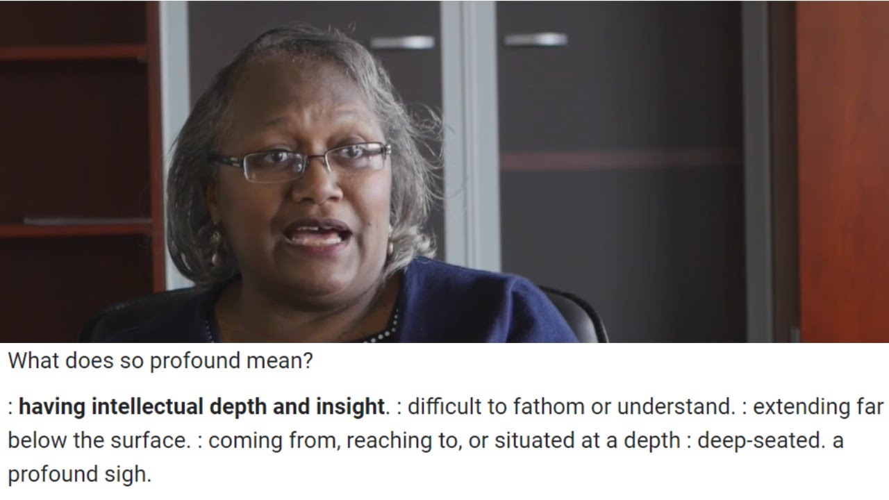 She Said Something Very Profound - YouTube