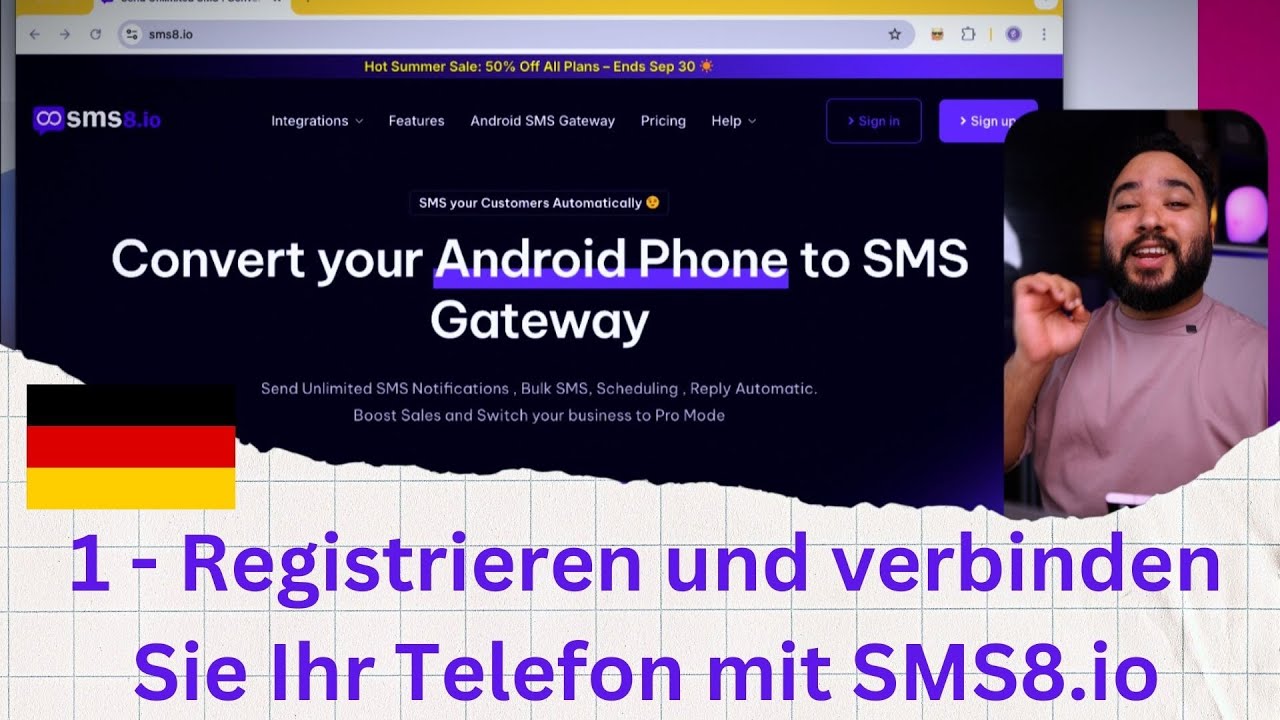 Wie man sich registriert und sein Telefon mit SMS8 verbindet, um ...