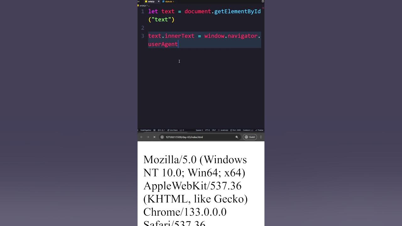 navigator object in JavaScript | Day 65 of 45 Days JavaScript Challenge @CodeMinisterYoutube #js ...