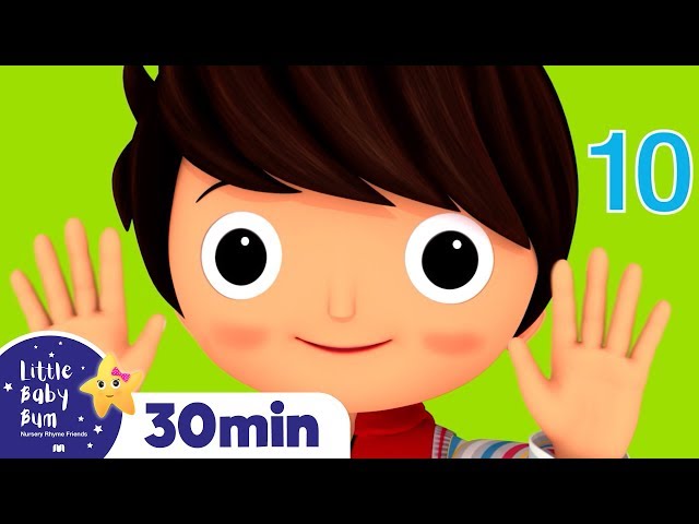 10 Little Fingers Song! +More Nursery Rhymes & Kids Songs | ABCs and ...
