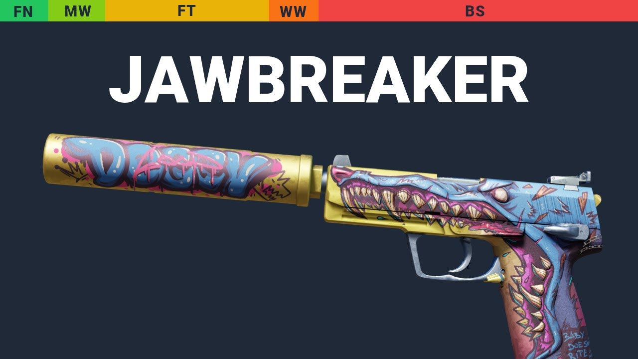 USP-S Jawbreaker - Skin Float And Wear Preview - YouTube