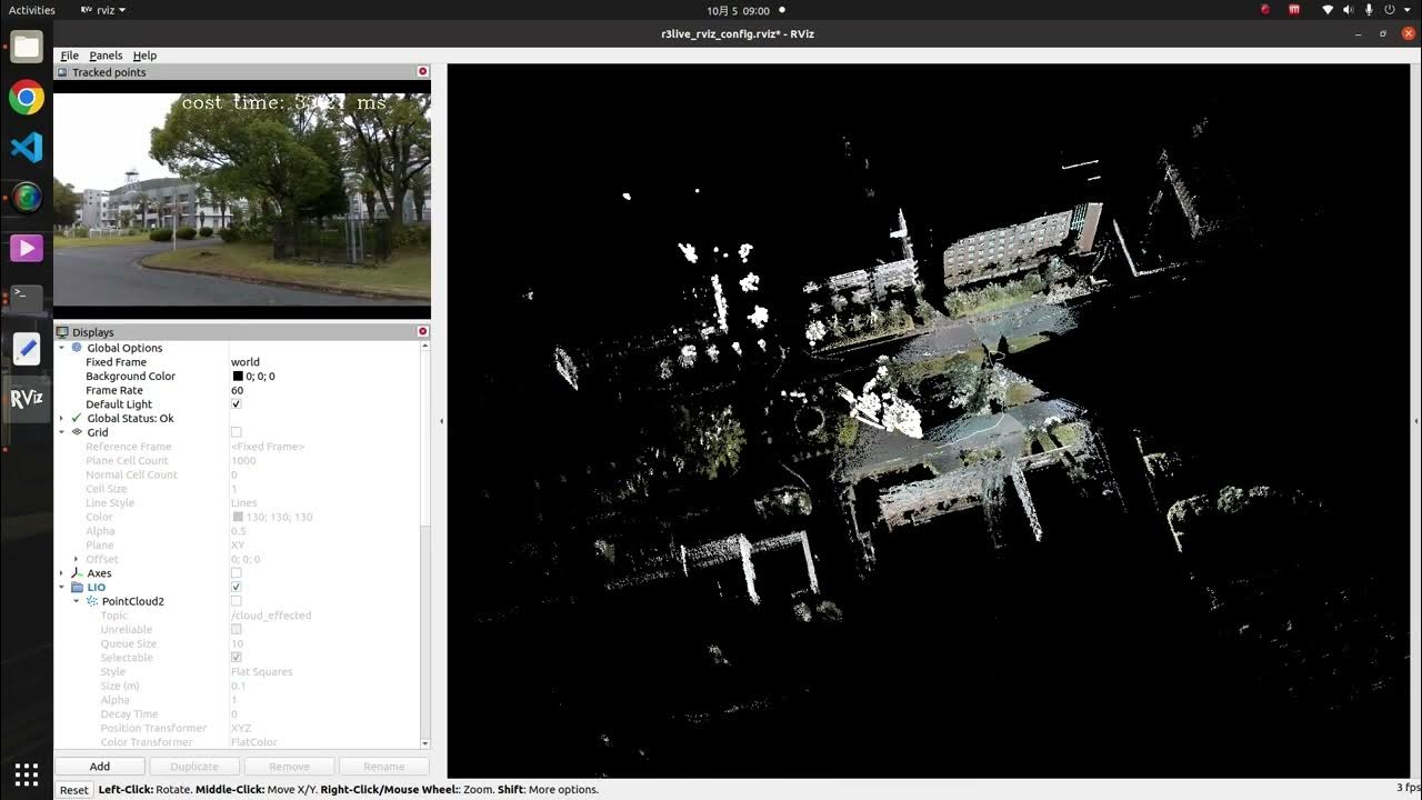 Try to run r3live with livox mid40 and d435i - YouTube