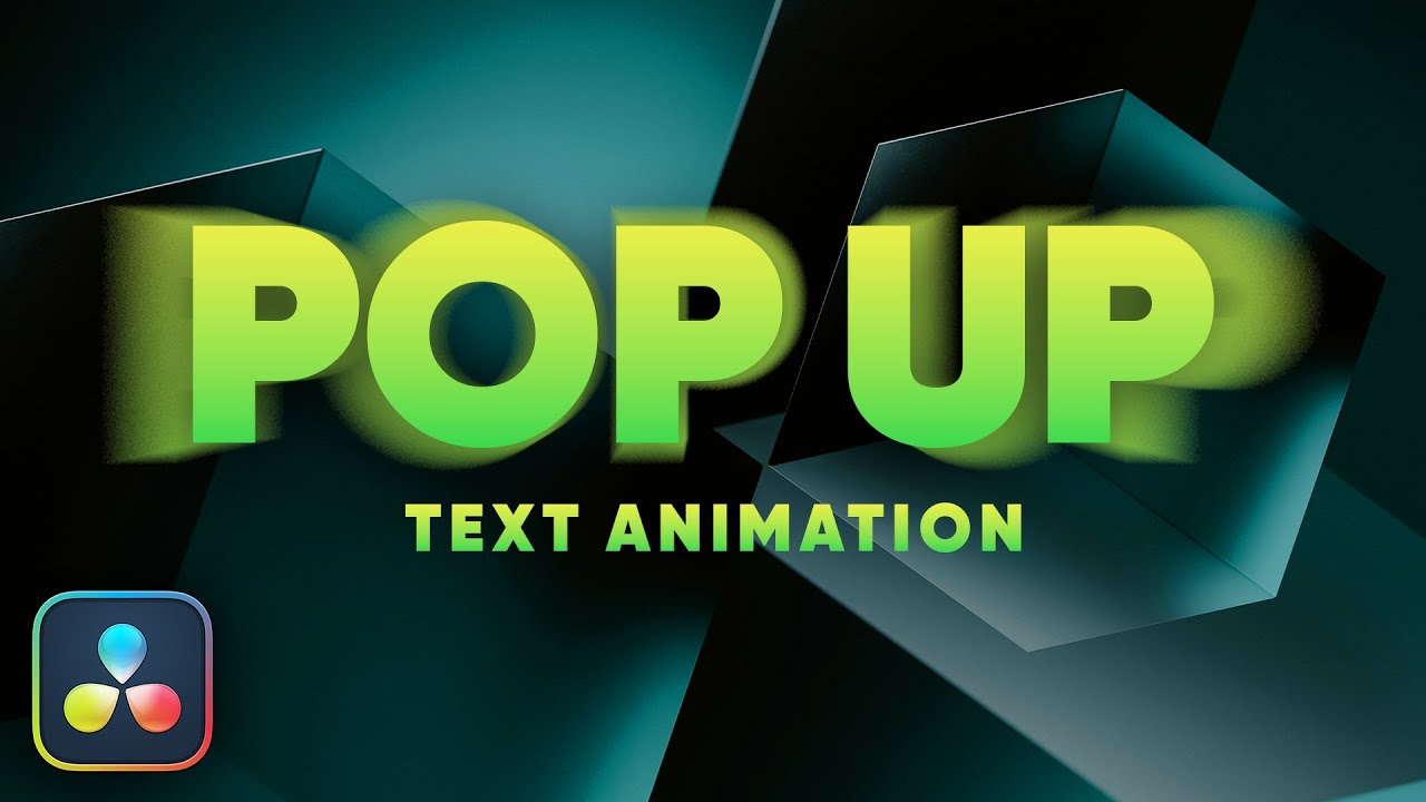 How to Create Popup Text Animation in DaVinci Resolve - YouTube