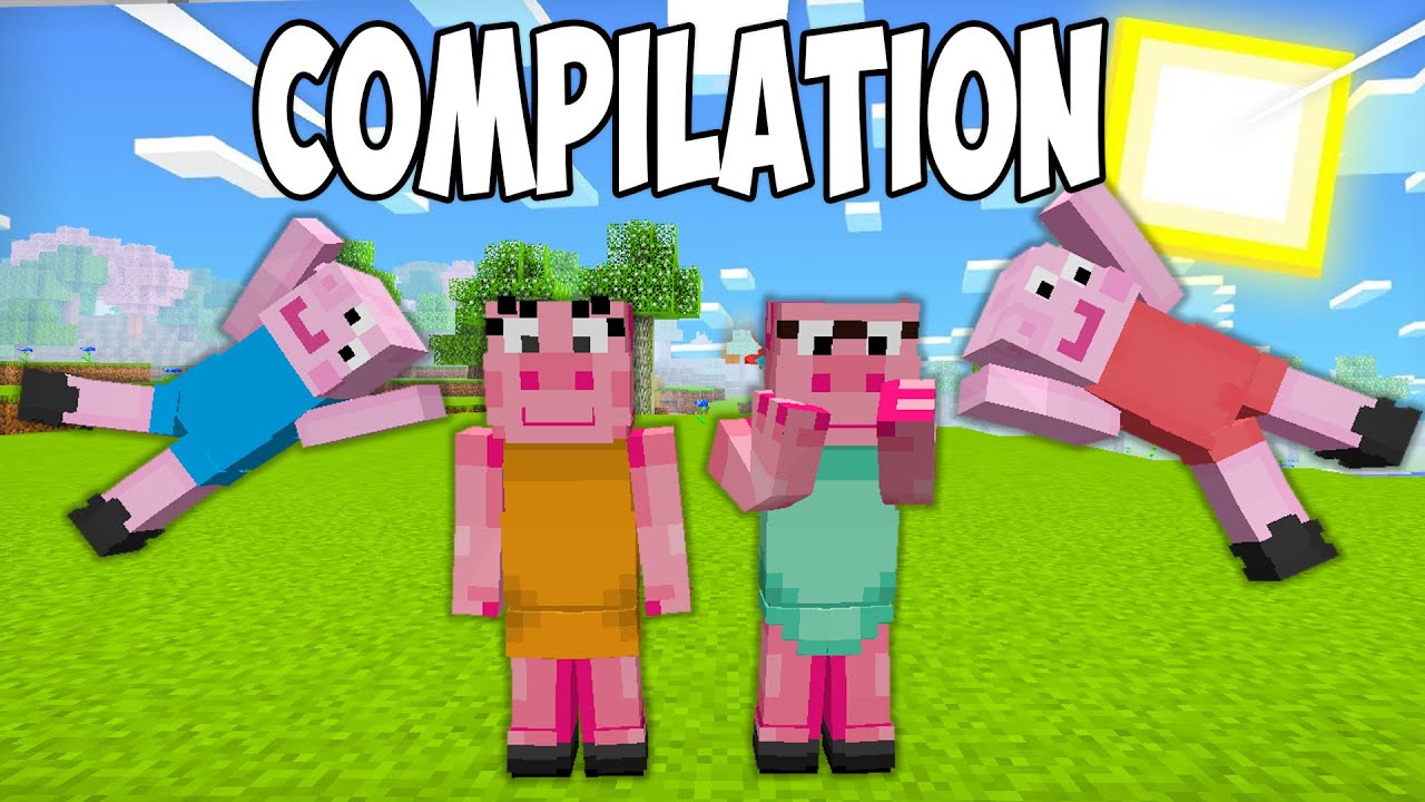 Peppa Pig Plays Minecraft Compilation 3 - YouTube