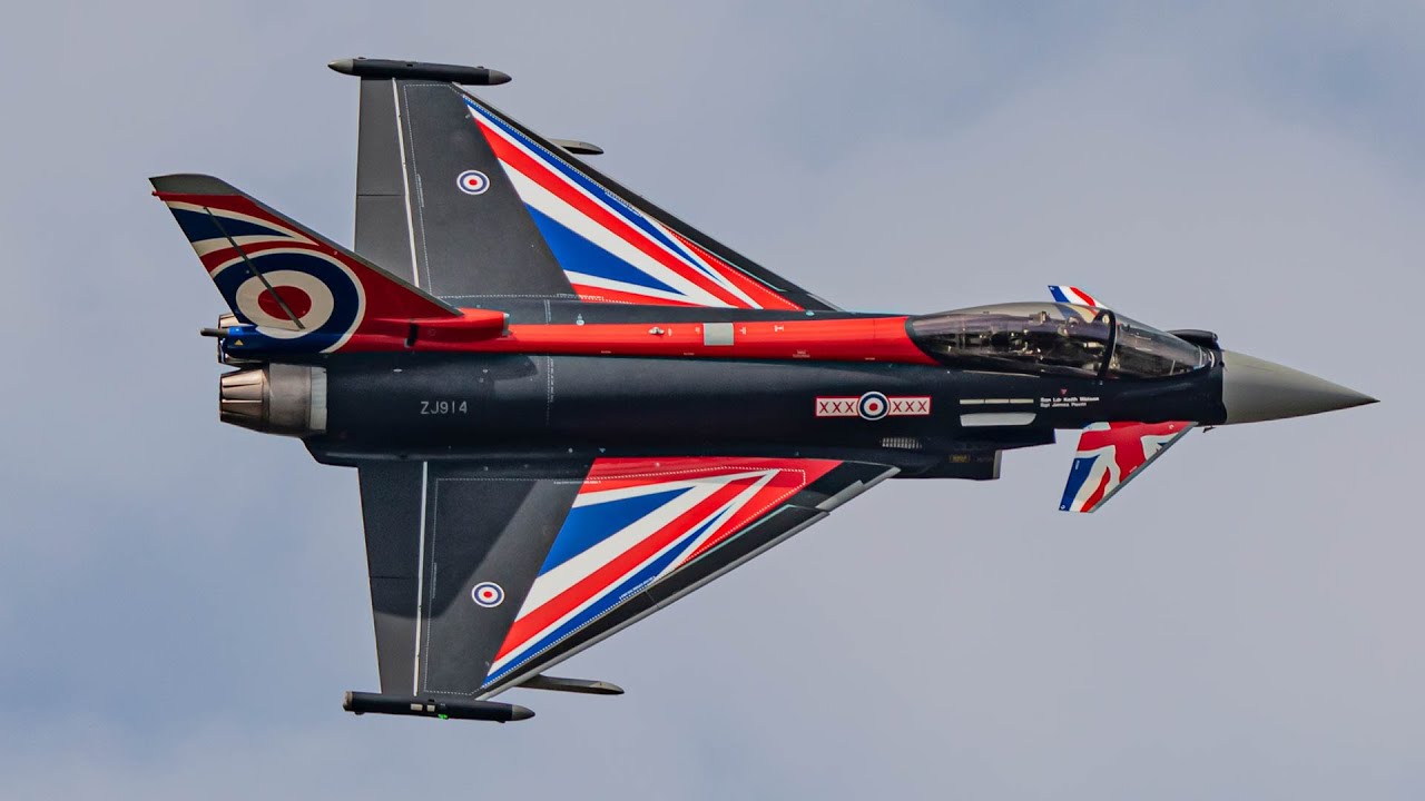 [4K] Royal Air Force Eurofighter EF-2000 Typhoon Special Livery I RIAT ...
