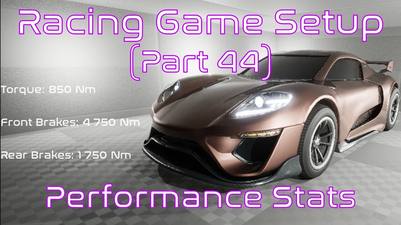 How To Display Vehicle Performance Stats Unreal Engine Racing Game Tutorial Youtube