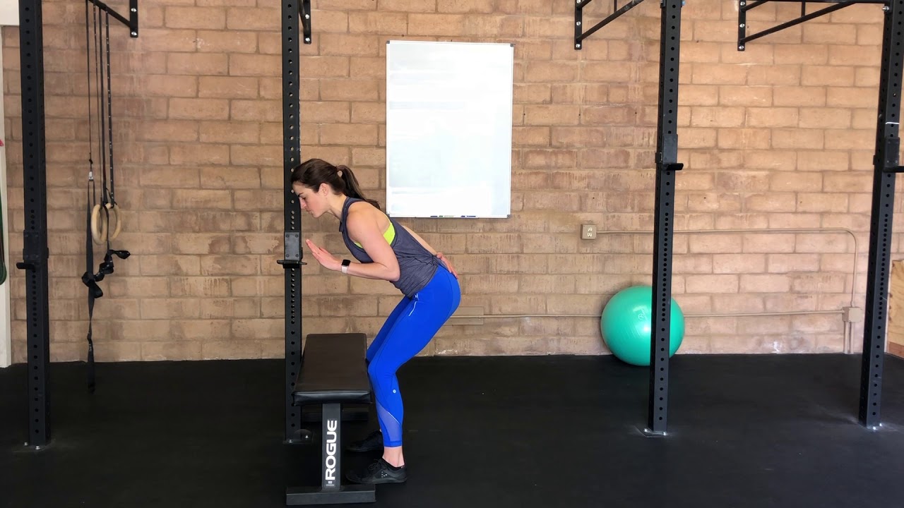 Hip Hinge Squat Mechanics with a Bench - YouTube