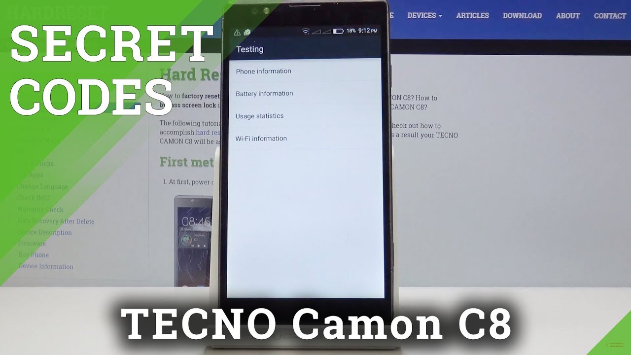 Secret Codes TECNO Camon C8 - Super Features / Useful Modes - YouTube