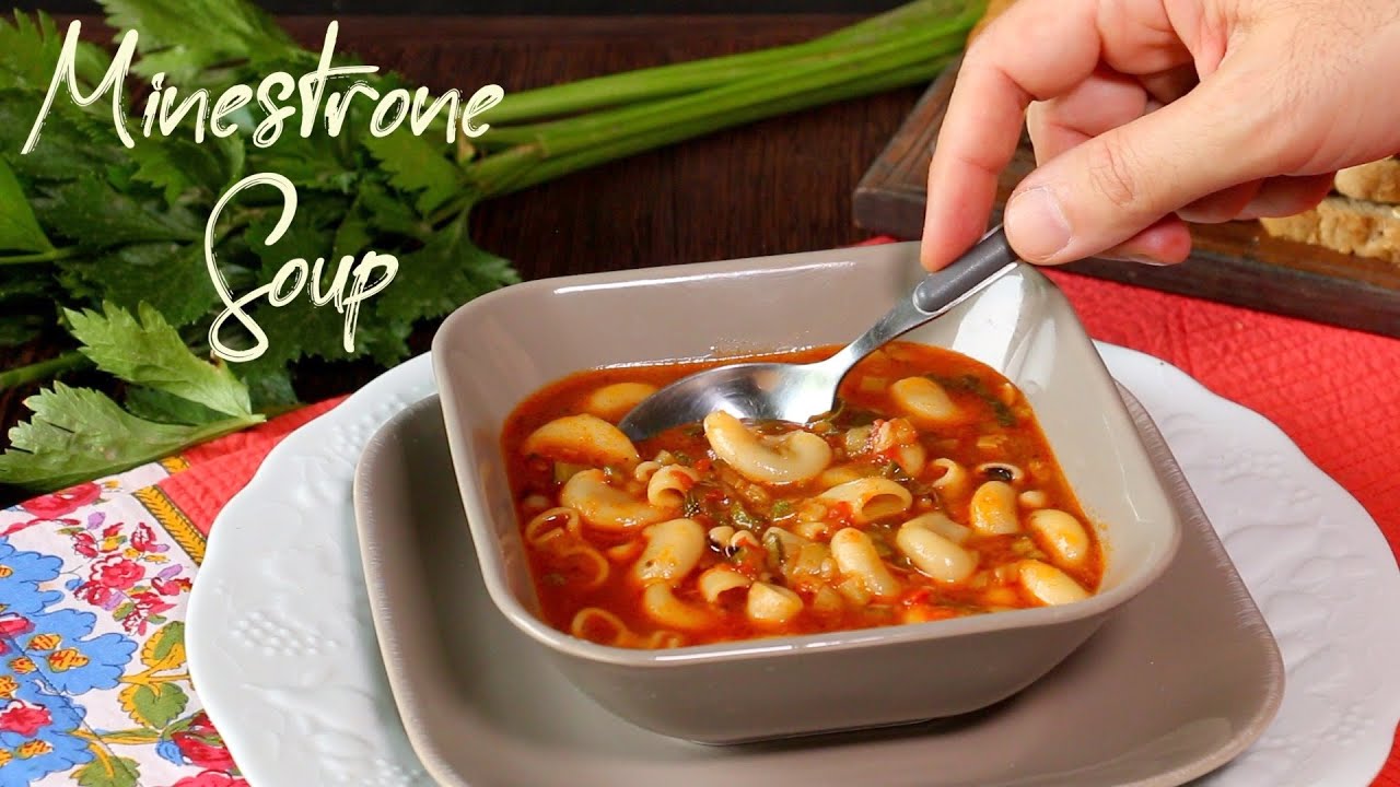 Minestrone Soup Recipe | Italian Vegetable Soup | Minestrone Soup with ...