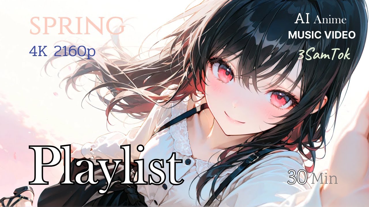𝙿𝚕𝚊𝚢𝚕𝚒𝚜𝚝 떨어지는 벚꽃과 기다리던 봄. 뮤비 플리. Spring. AI Anime Music Video. 2160p 4K ...