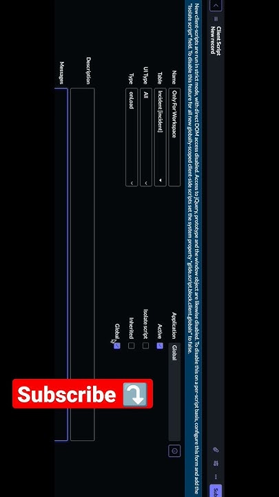 Interview Question: Enable Client Script only for Workspace #servicenow ...