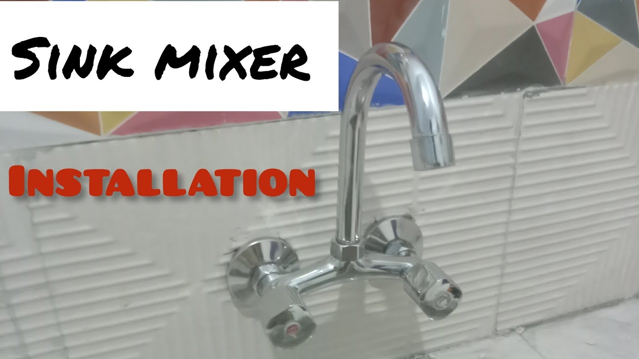 kitchen mixer fitting on the wall || kitchen mixer installation - YouTube