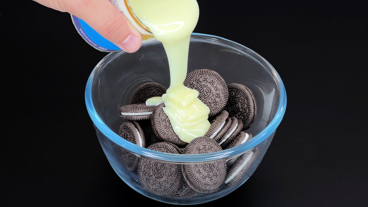 How to make Oreo cake at home? Mix Oreo and Condensed milk - YouTube