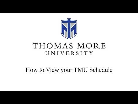 How to View TMU Schedule - YouTube
