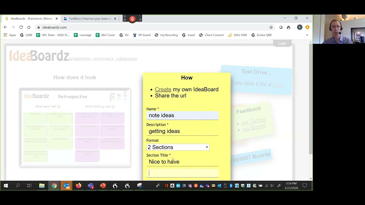 Bill Blosen's Ideaboardz FunRetro Overview - YouTube