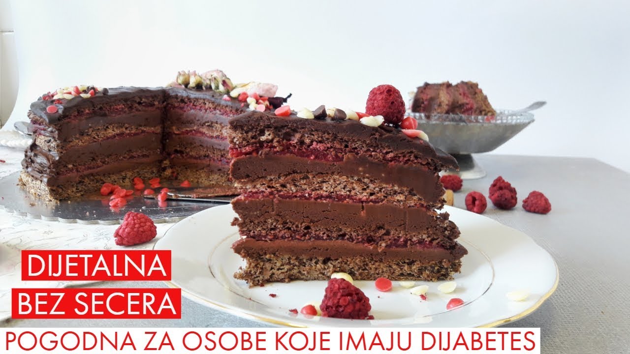 KETO BARON TORTA BEZ SECERA - KETO ISHRANA - TORTA OD MALINA I CRNE ...