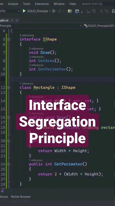 Interface Segregation Principle (ISP) - SOLID Principles #shorts #shortvideo - YouTube
