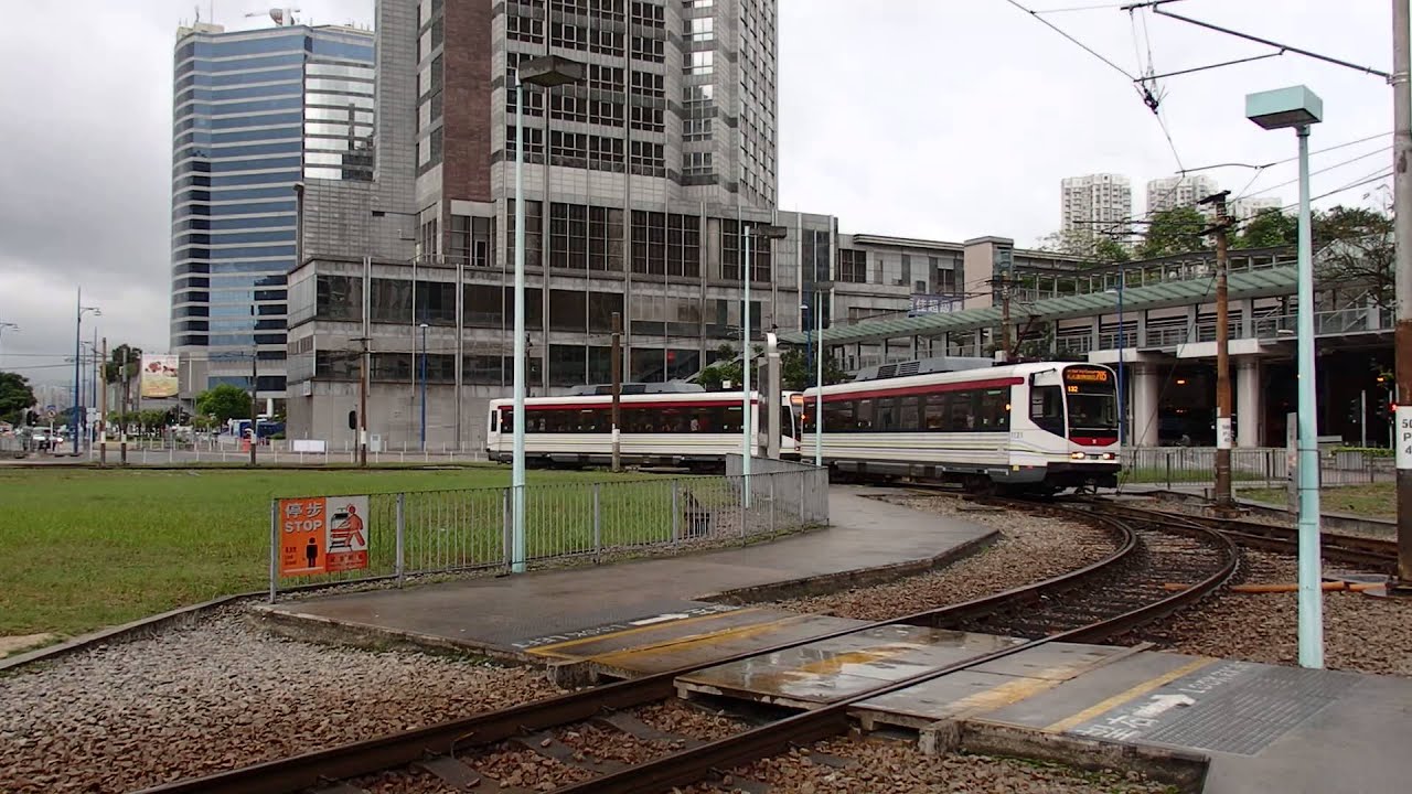 香港輕鐵705綫天榮站 MTR Light Rail Routes 705 at Tin Wing Stop - YouTube