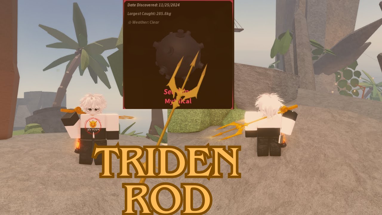 Triden Rod 100% Bestiary Desolate Deep Luck 20 minute Sea mine Fisch ...