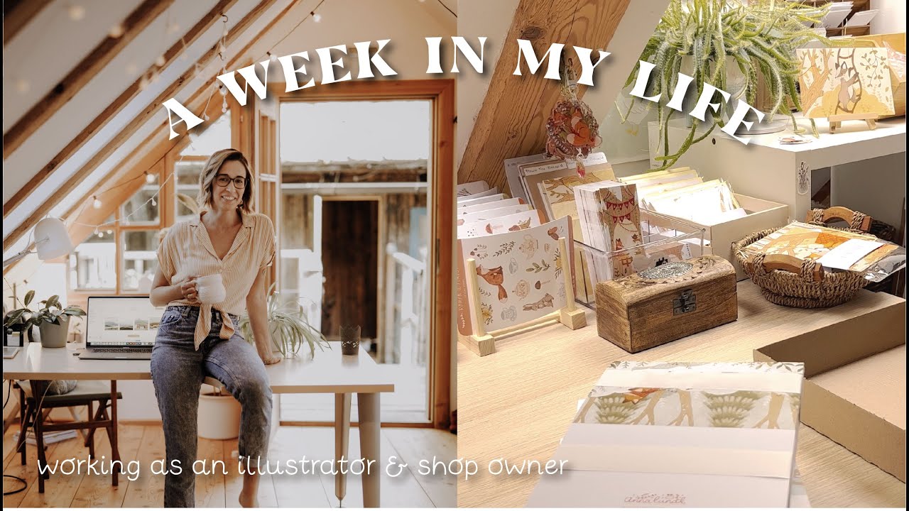 STUDIO VLOG 14 | a week in my life as an illustrator, designing ...