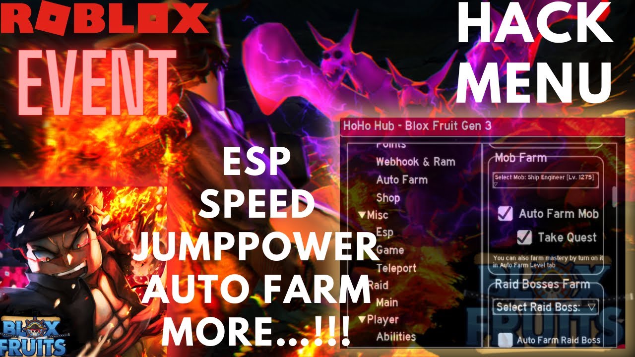 ROBLOX Hacks／Blox Fruits HackMenu腳本!Auto Farm! ESP! 更多[Roblox Game ...