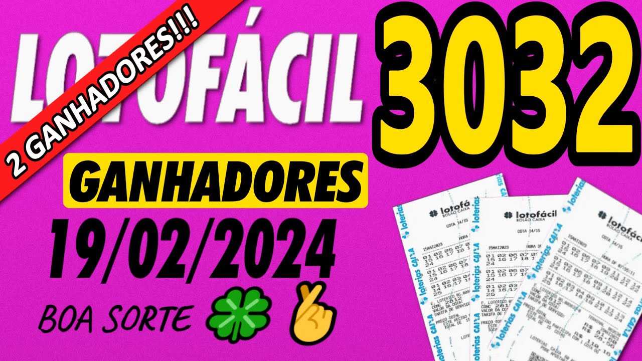 2 GANHADORES!!! O Resultado e Ganhadores da Lotofácil Concurso 3031 de ...