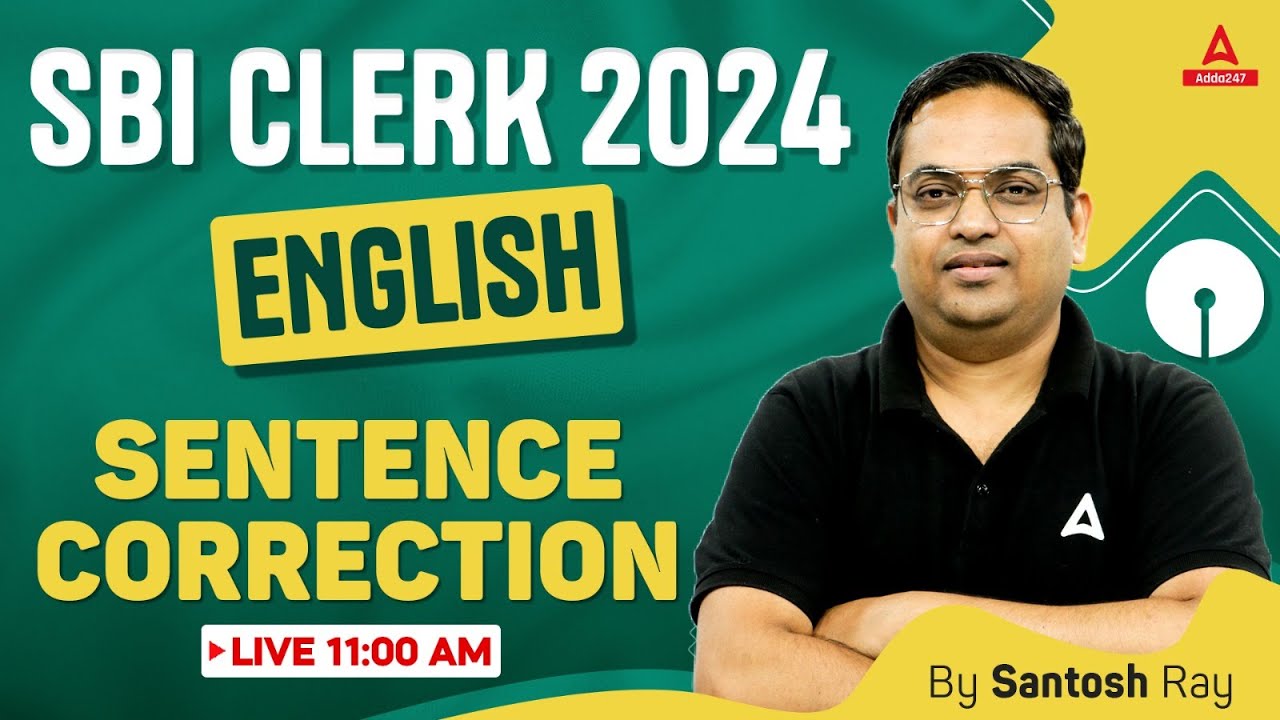 SBI Clerk English 2024 | SBI Clerk English Sentence Correction | By ...