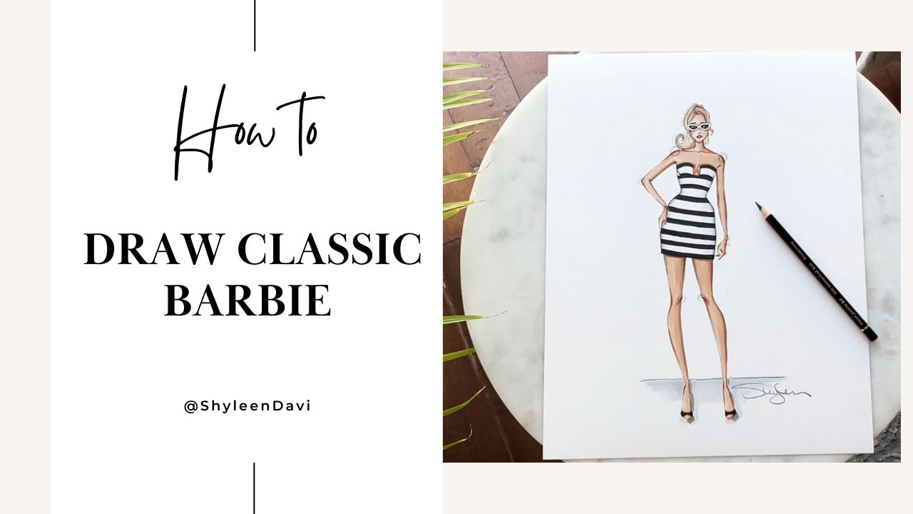 Classic Vintage Barbie Fashion Sketch - YouTube