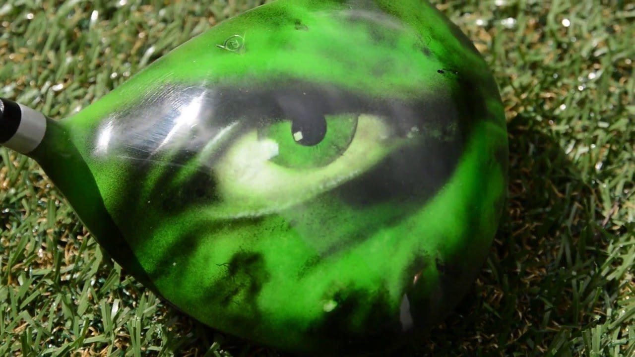 Custom painted/ airbrushed golf club. Hulk effect by Aaron de la Haye ...