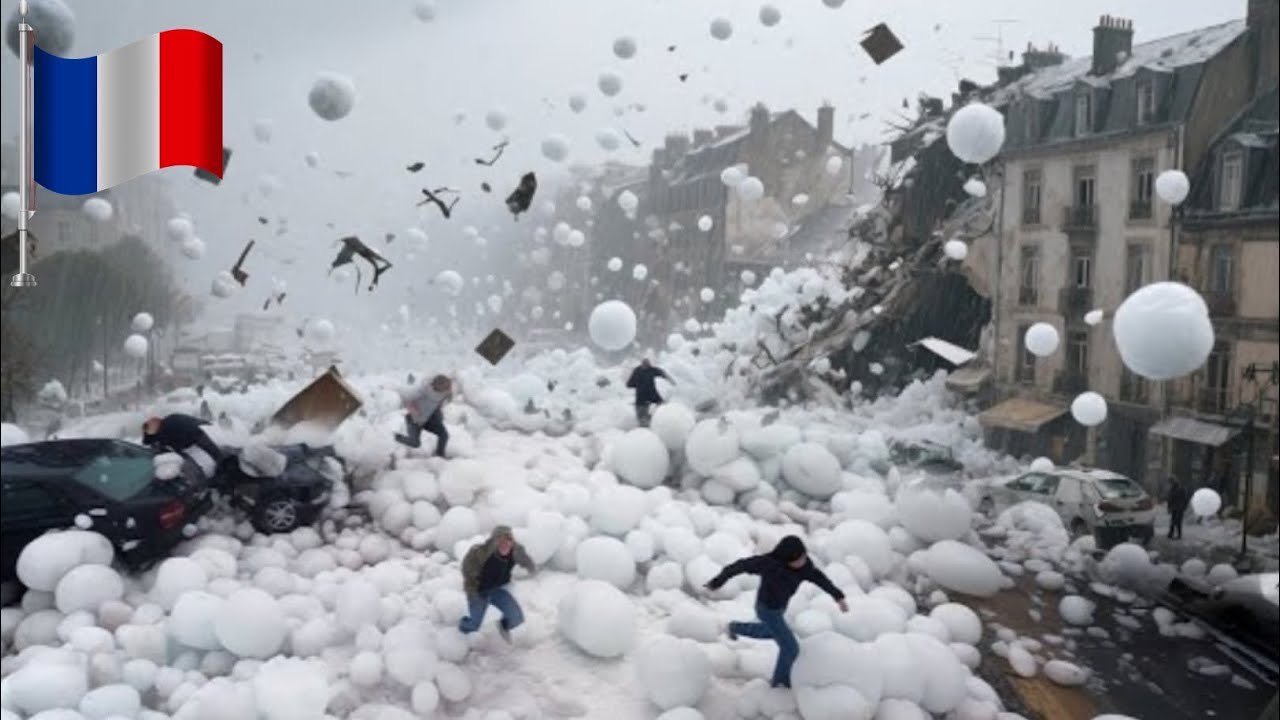 Tragedy In France Monster Storm and 6 Cm Hail in Normandy , Car Damaged ...