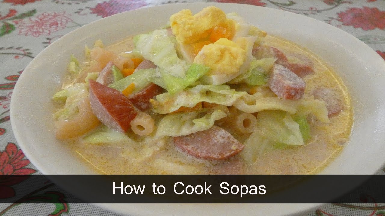 How to Cook Sopas / Creamy Chicken Macaroni Soup - YouTube