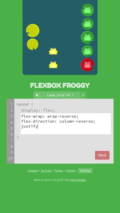 Flexbox Froggy Level 24 Method 1 - YouTube