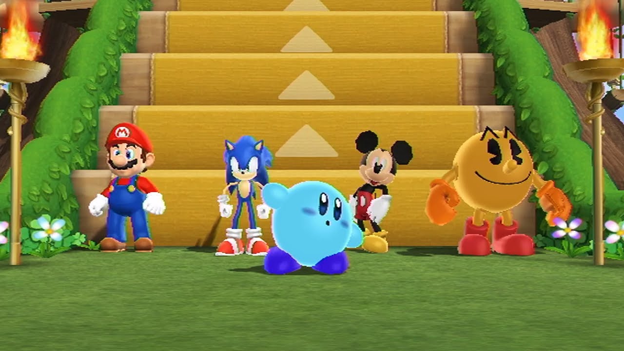 Mario Party 9 Minigames - Mario Vs Sonic Vs Mickey Mouse Vs Pac Man ...