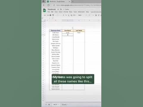 Split up text with the SPLIT function in GSheets. 🤓@msexceldictionary #excel #excel.dictionary ...