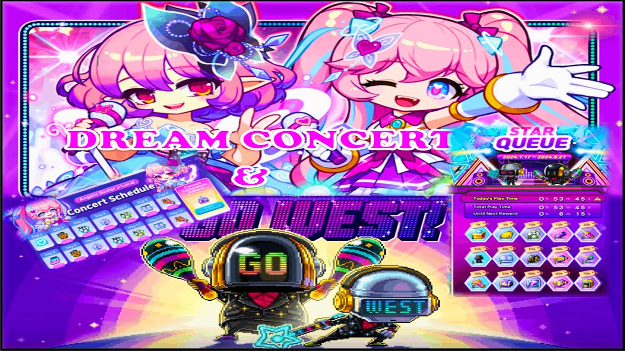 GO WEST Concert Board with LOVE & Angelic Buster x Lucid Dream Concert ...