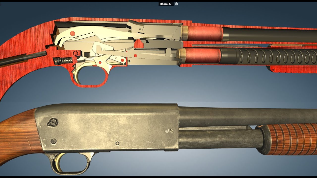 How a Ithica 37 Shotgun Works - YouTube